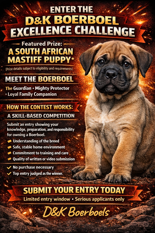 D&K Boerboels Puppy Sweepstakes — Enter for Your Chance to Win a ...