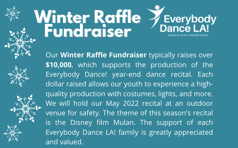 2021 Everybody Dance LA! Winter Raffle Fundraiser | Raffle Creator