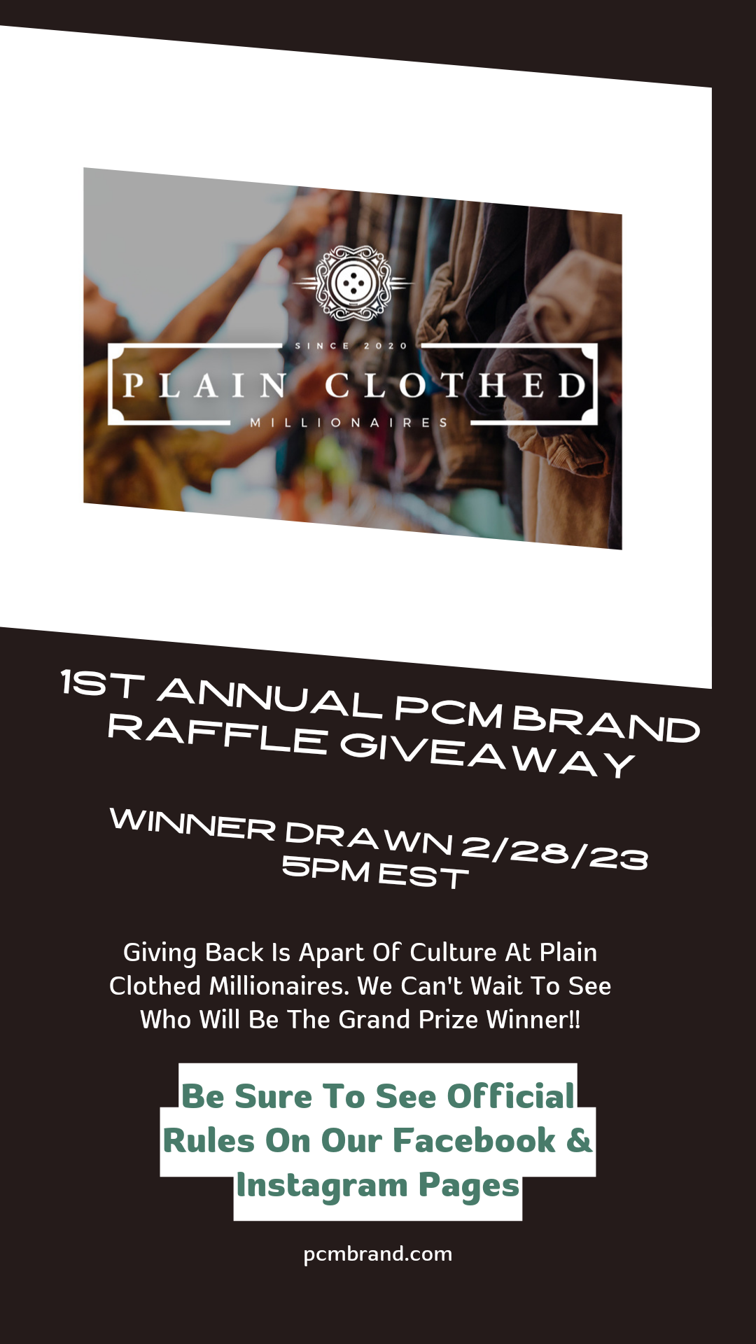 1st Annual PCM Brand Raffle Giveaway | Raffle Creator