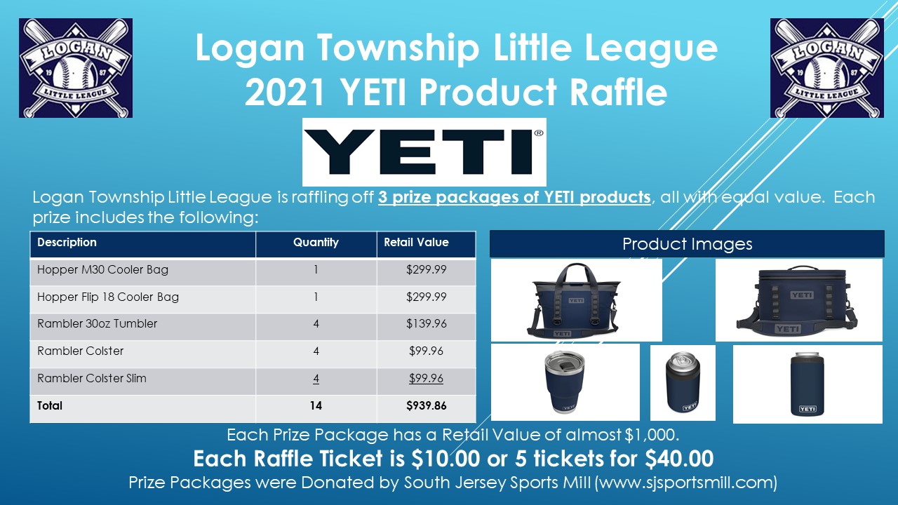 Logan Township Little League YETI Raffle | Raffle Creator