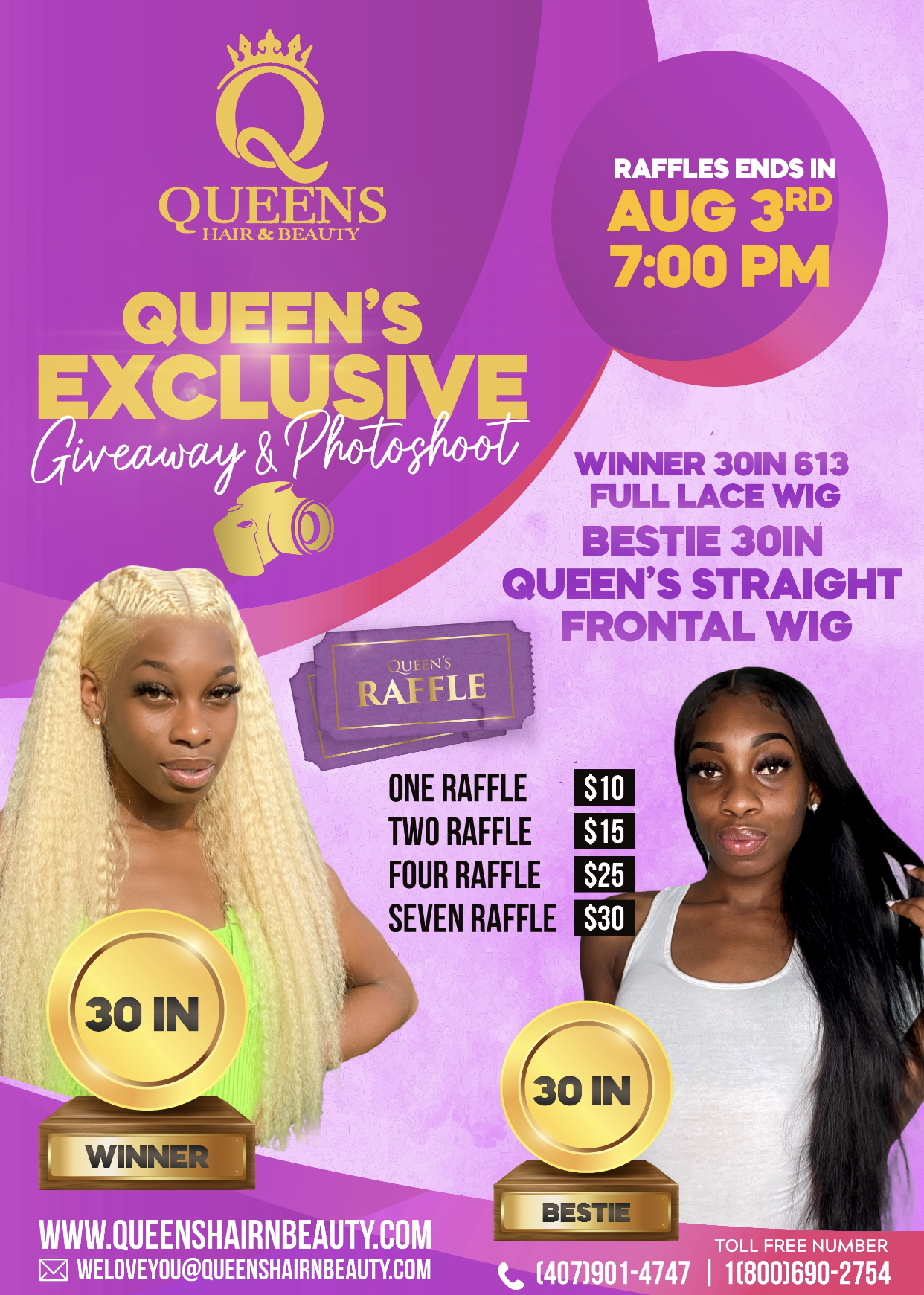Queen’s Exclusive Giveaway & Photoshoot | Raffle Creator