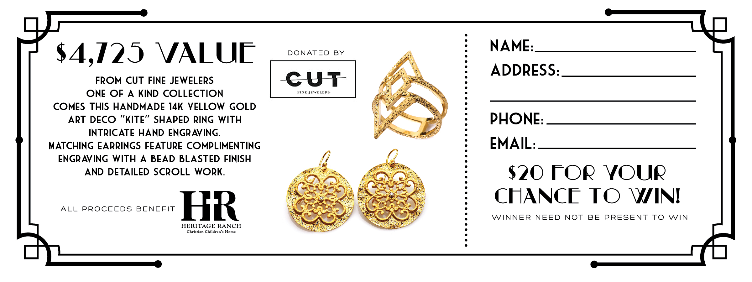 Cut Fine Jewelry Raffle for Heritage Ranch | Raffle Creator