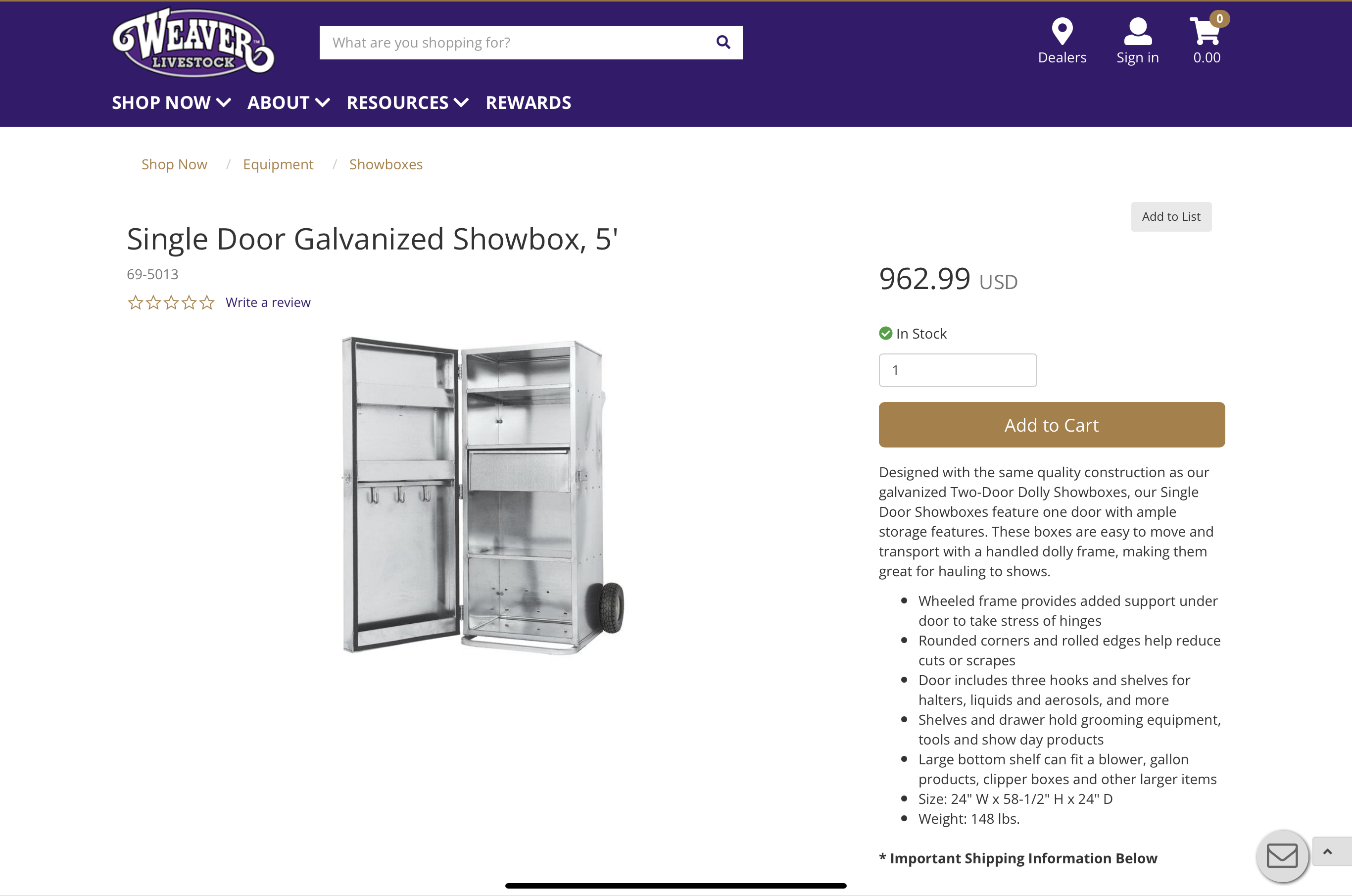 5’ Show Box | Raffle Creator