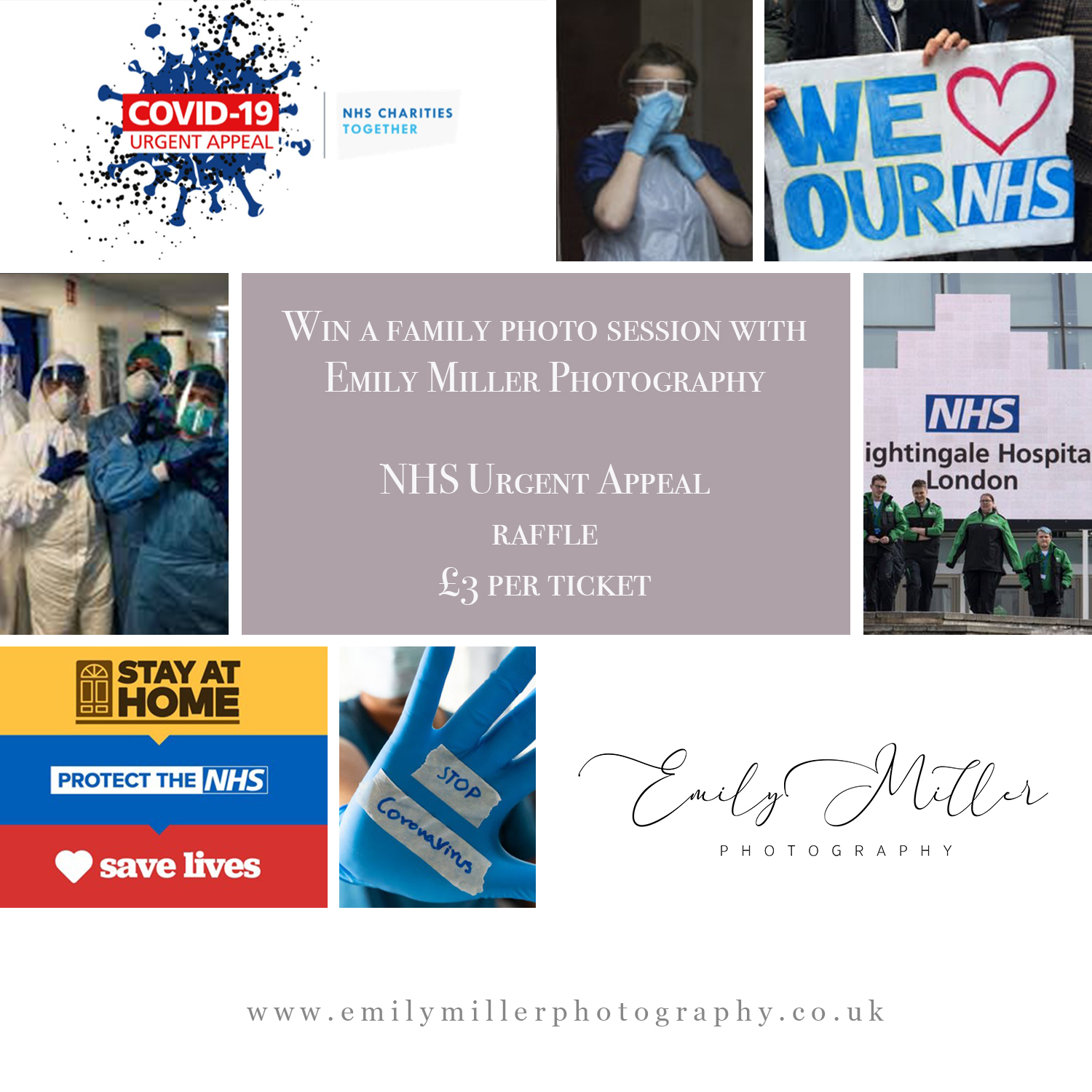 Family photoshoot for the NHS | Raffle Creator