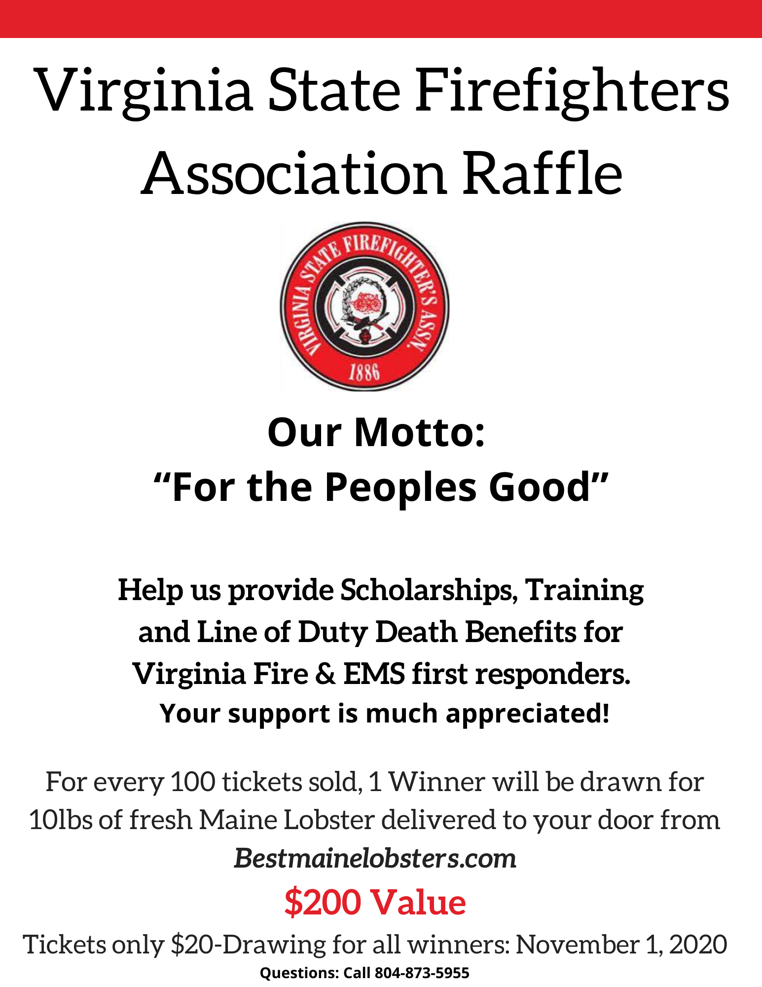 Virginia State Fire Fighters Association | Raffle Creator
