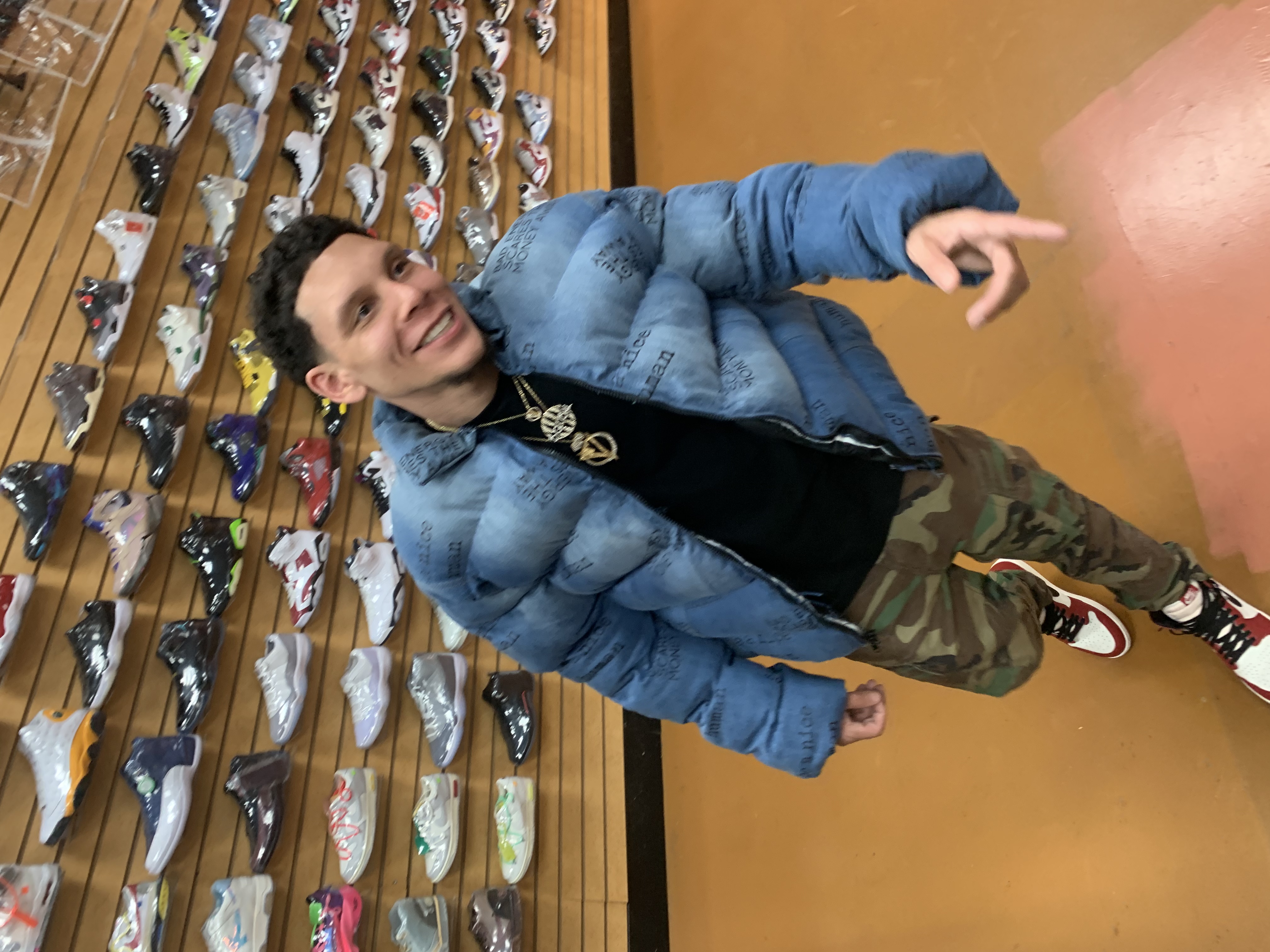Custom Denim Puffer Jacket | Raffle Creator