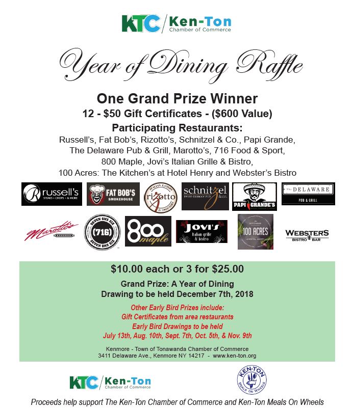 A Year of Dining Raffle | Raffle Creator