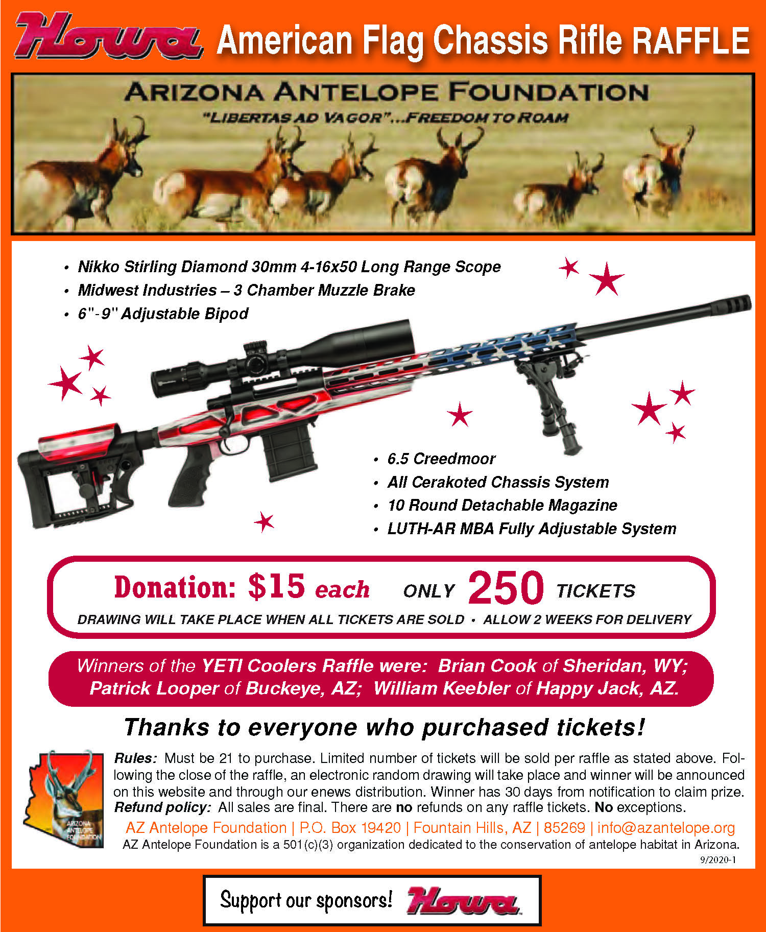 HOWA Rifle for AAF Fundraiser | Raffle Creator