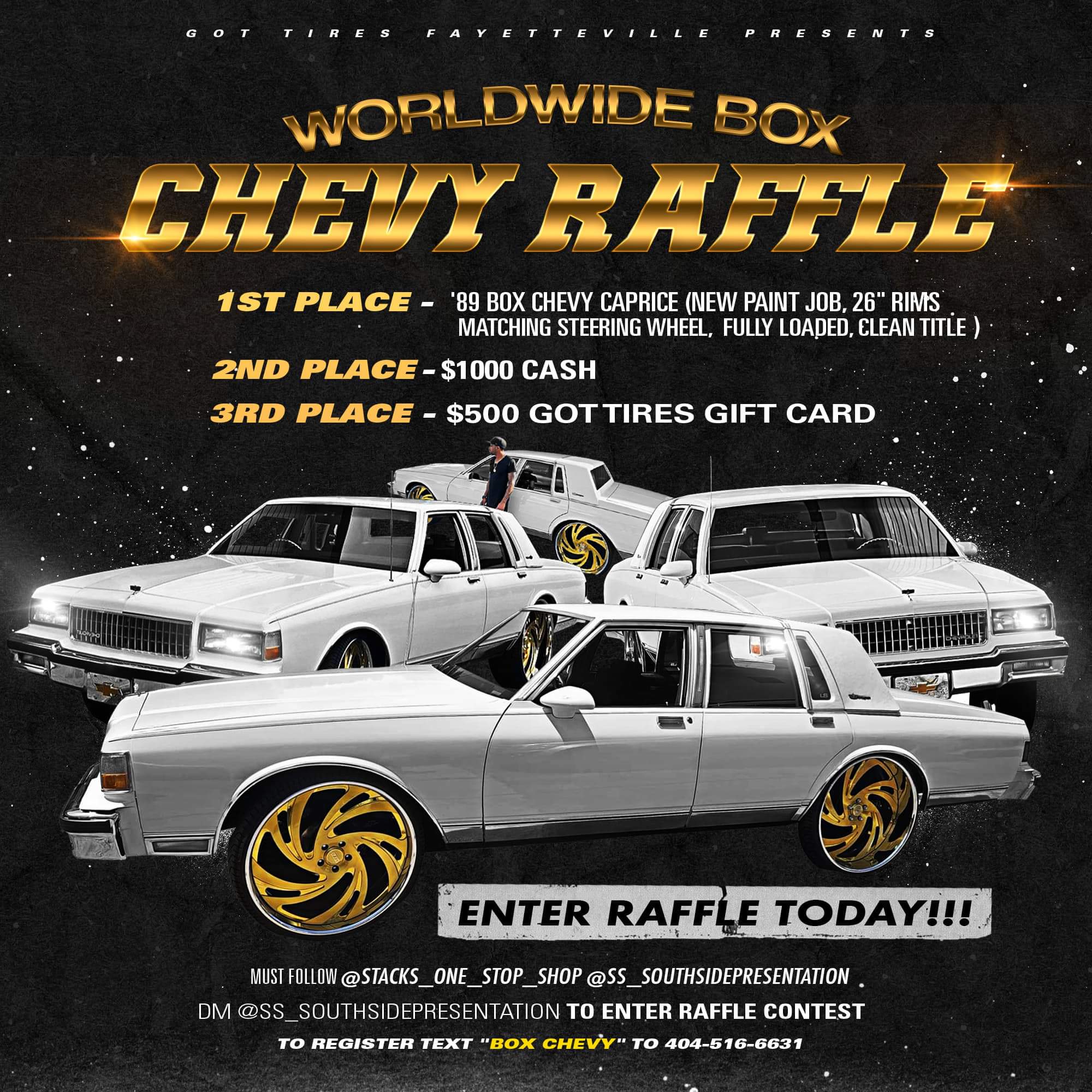 Worldwide Box Chevy Raffle | Raffle Creator