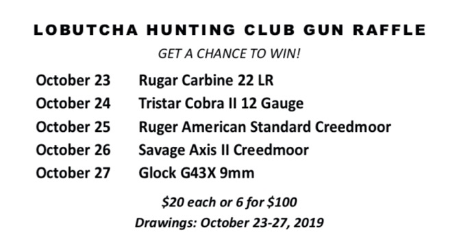 Lobutcha Hunting Club Gun Raffle | Raffle Creator