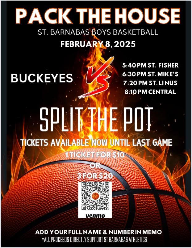 St. Barnabas Boys Pack the House Split the Pot | Raffle Creator