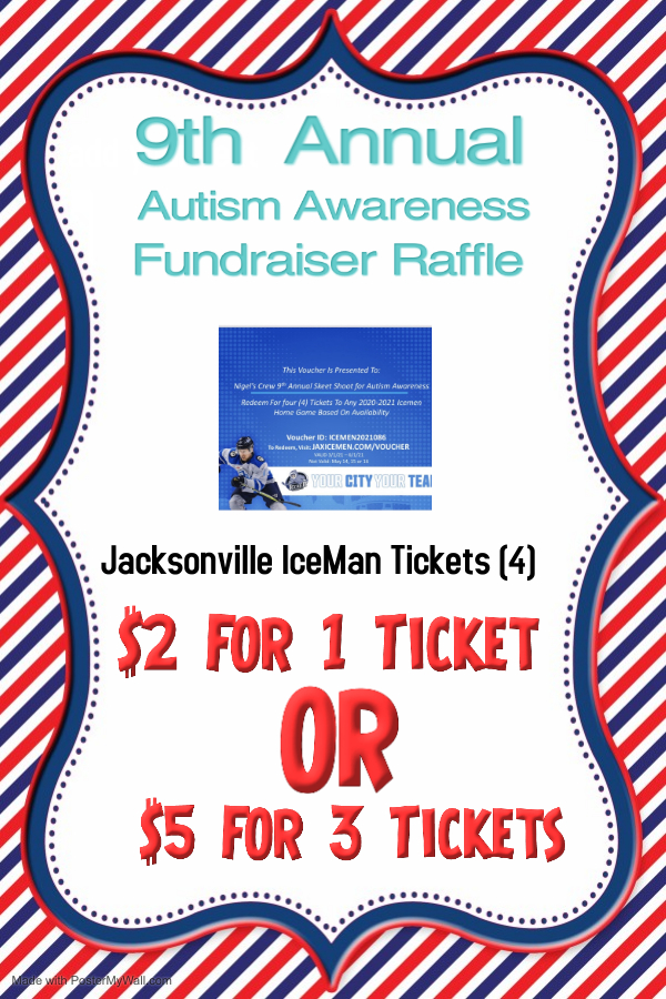 9th Annual Autism Awareness Fundraiser Jacksonville IceMan tickets (4 ...