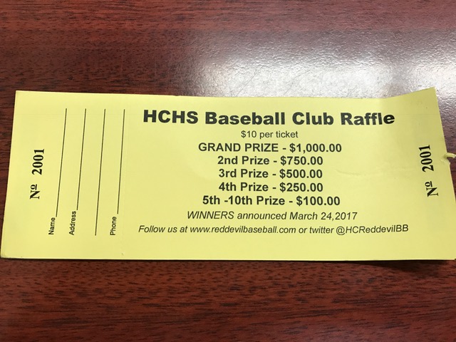 Red Devil Baseball Fundraiser | Raffle Creator