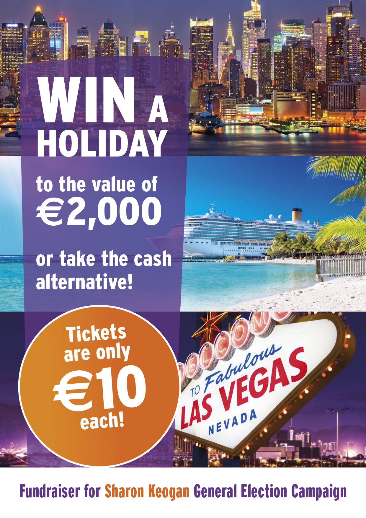 Win a Holiday to the value of €2000 or Take €2000 Cash | Raffle Creator