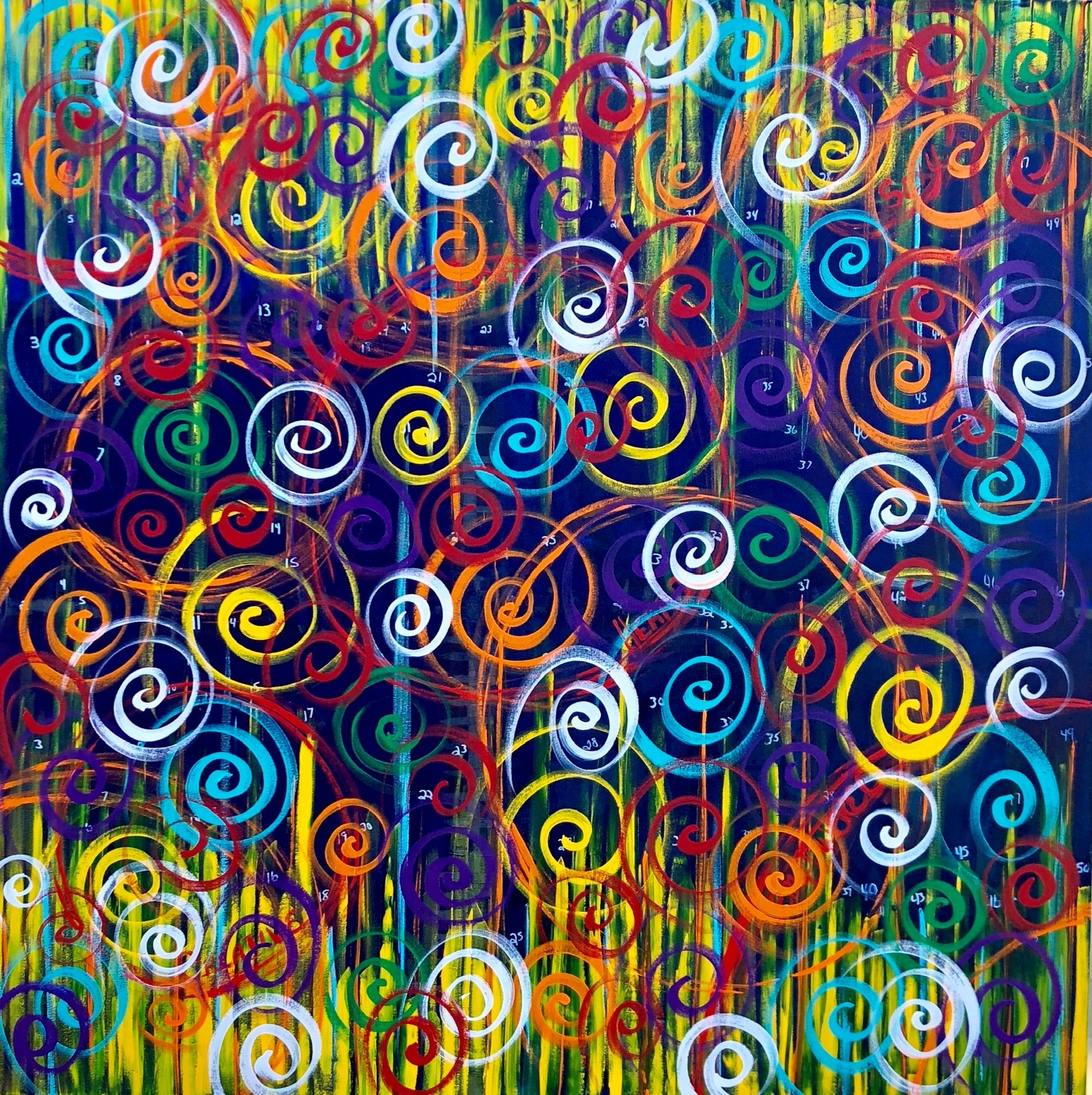 2019 AIDS Lifecycle Commissioned Swirl Painting | Raffle Creator