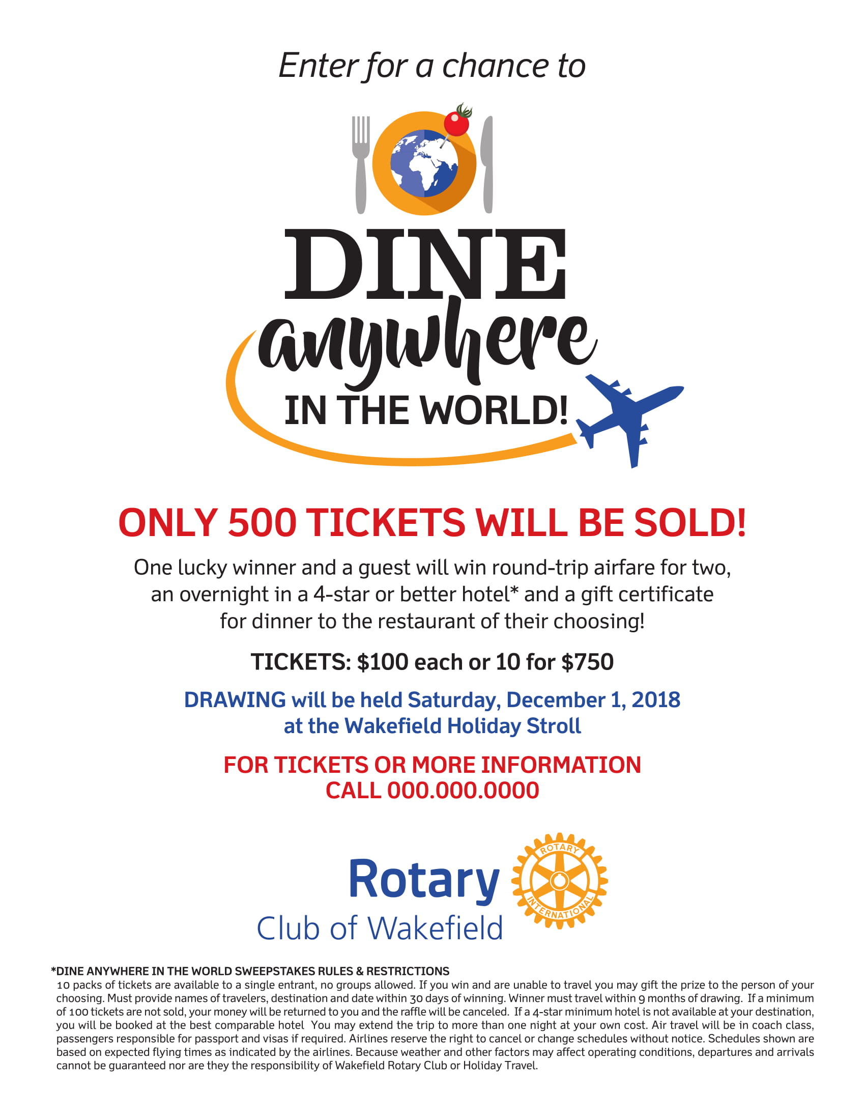 DINE ANYWHERE IN THE WORLD! | Raffle Creator