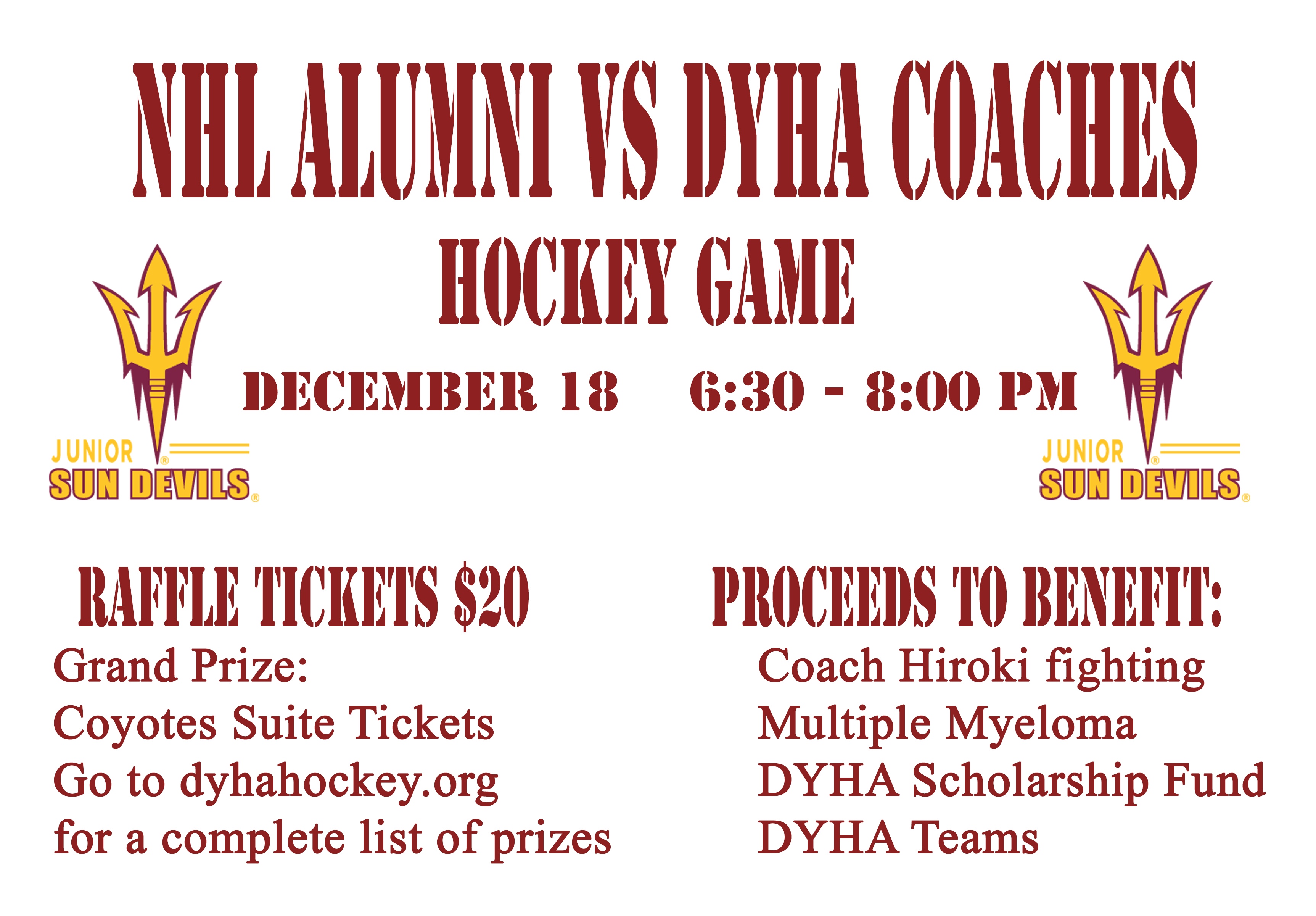 DYHA NHL Alumni Game Raffle | Raffle Creator