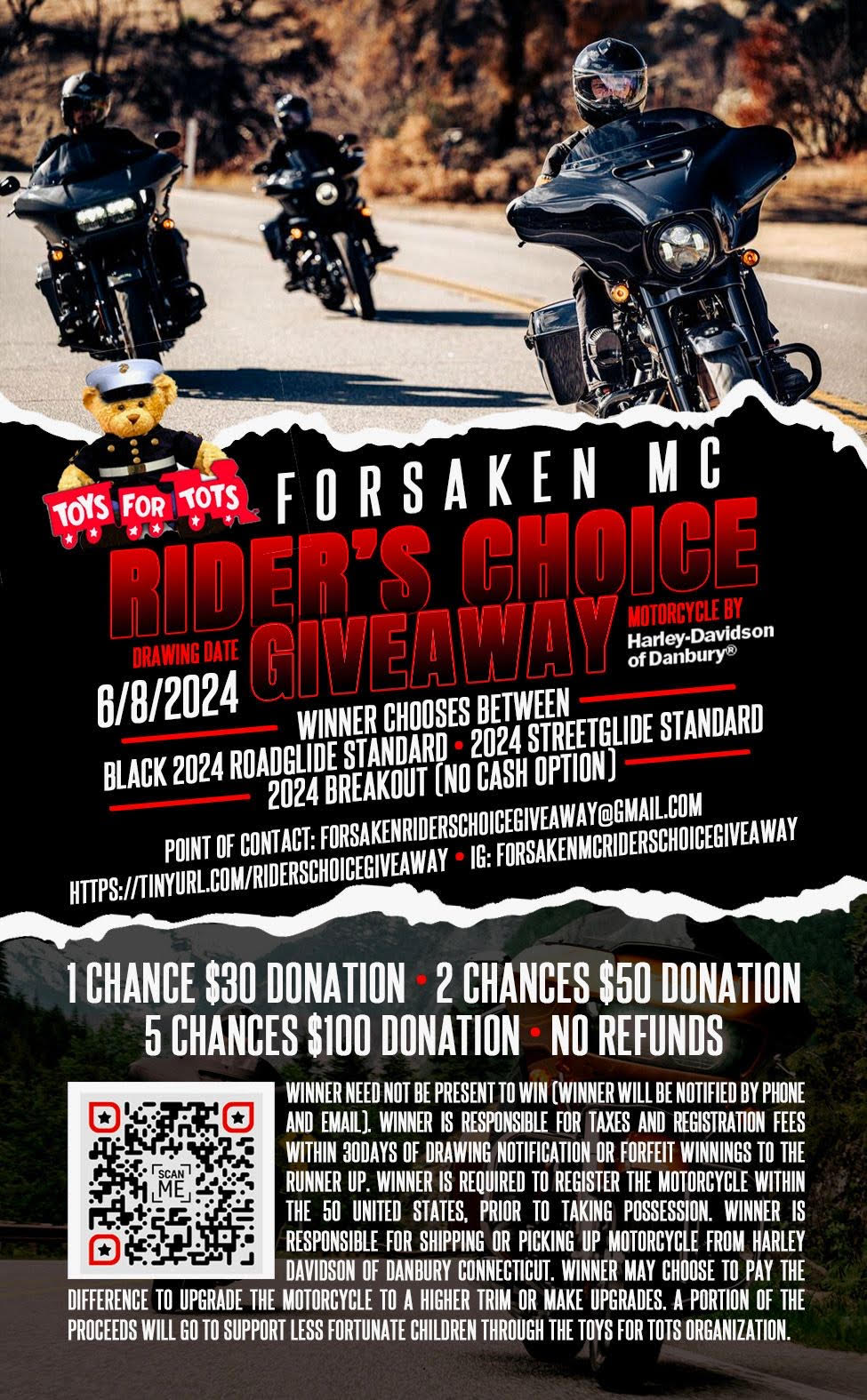 Forsaken MC “Riders Choice Giveaway” | Raffle Creator