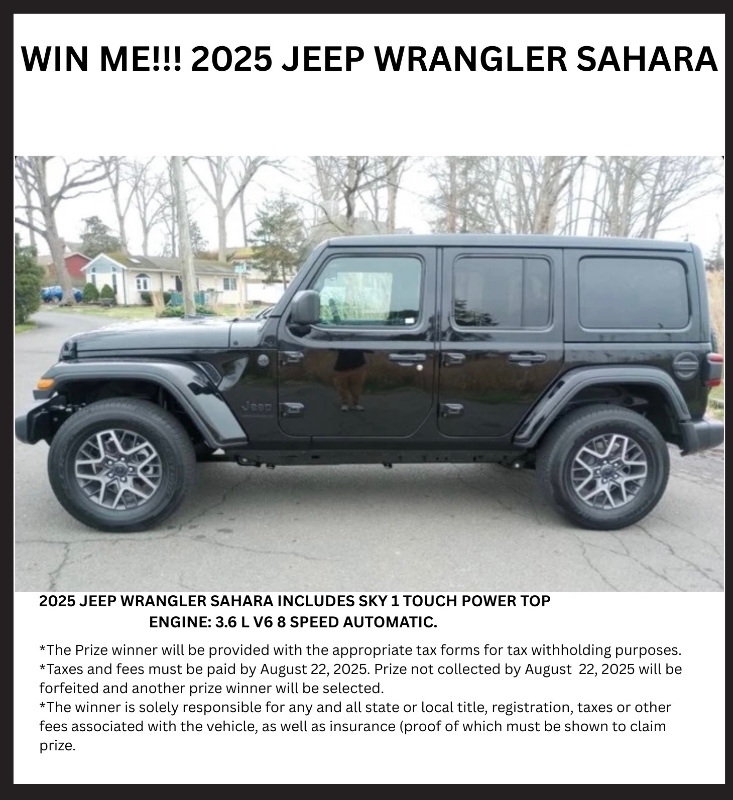 Win a 2025 Jeep Wrangler! | Raffle Creator