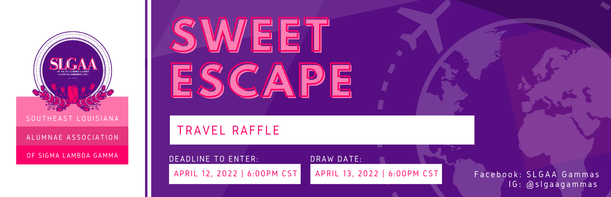 SLGAA Sweet Escape Travel Raffle | Raffle Creator