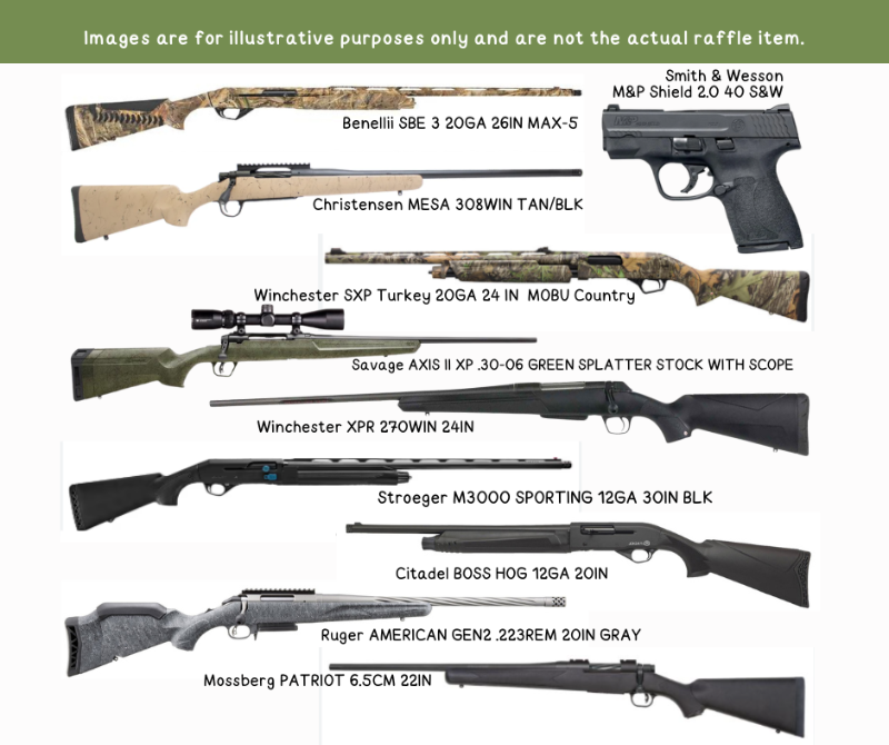 Wild Game Cookout Gun Raffle - 10 Chances to Win | Raffle Creator