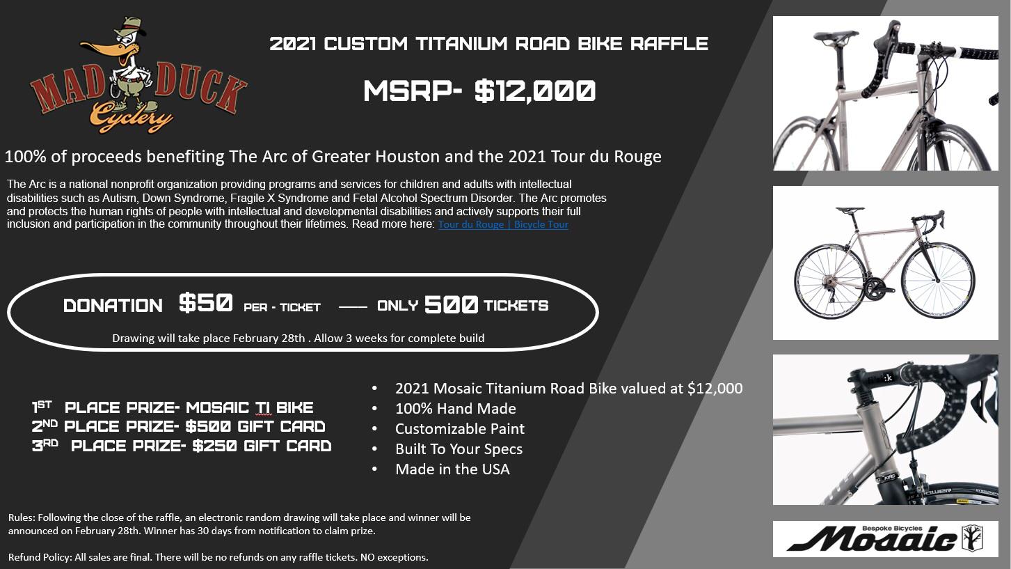 Bicycle Raffle Benefitting The Arc 2021 | Raffle Creator