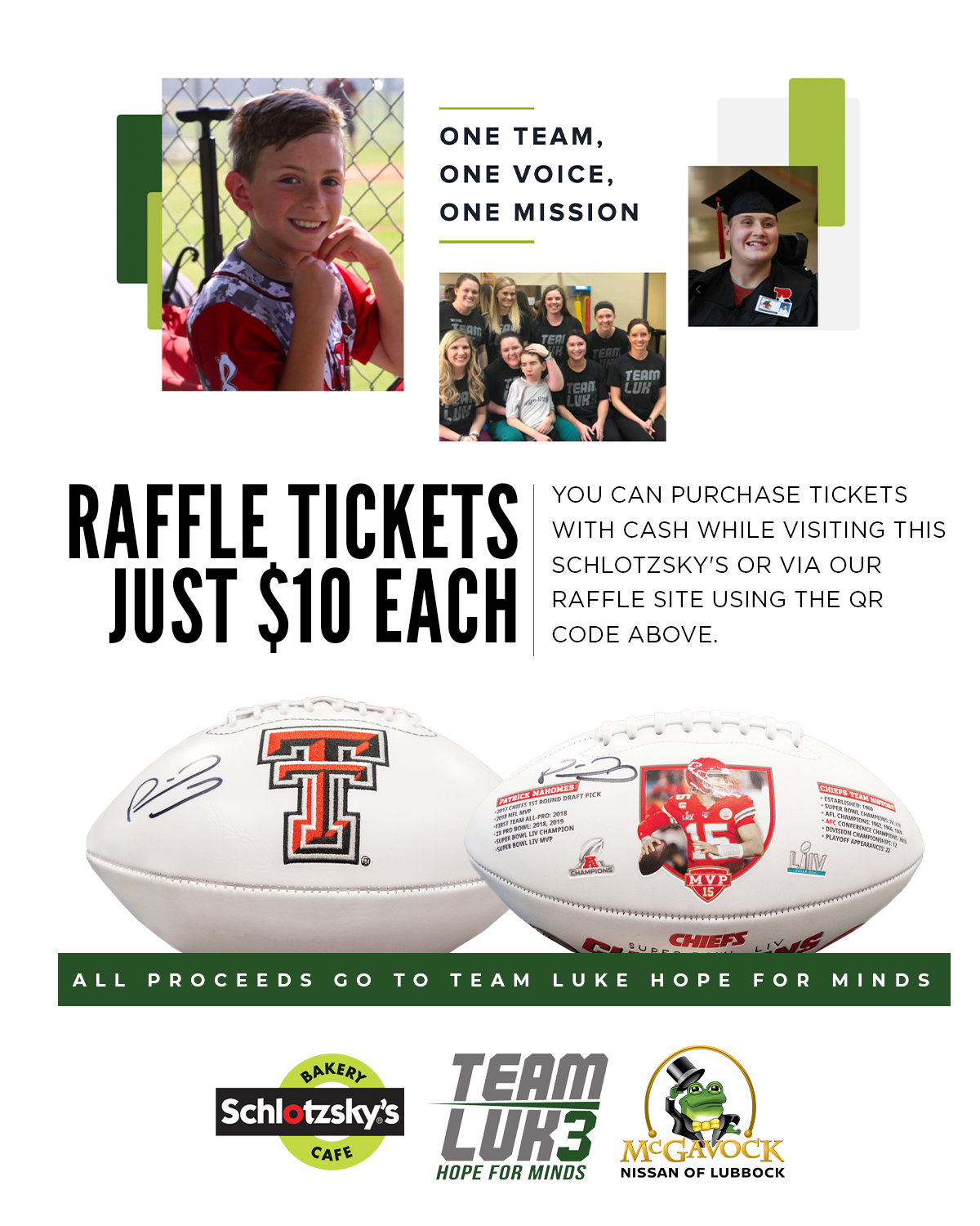 Team Luke Tuesday | Signed Mahomes Football Raffle | Raffle Creator